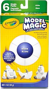 Amazon.com: Crayola Model Magic Single Packs, White, .5oz Single Packs ...