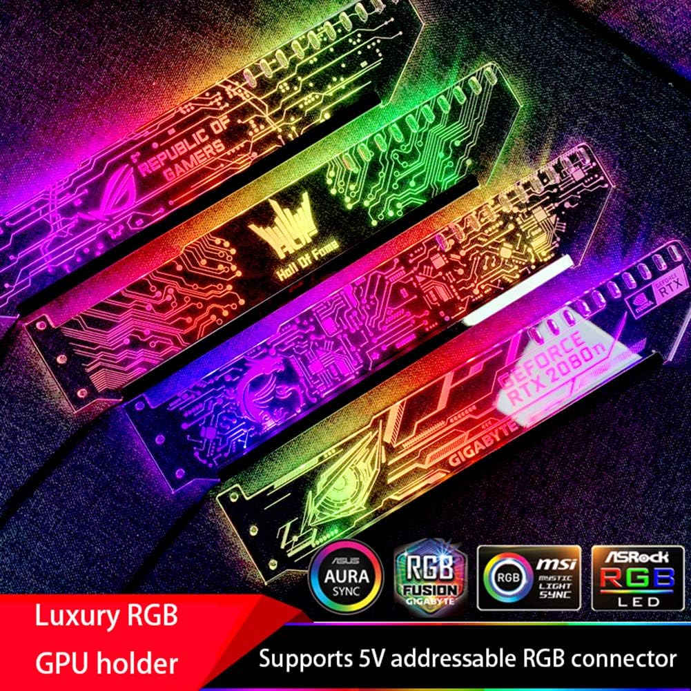 Yosy Personal Customize RGB Graphics Card GPU Brace Support - Universal ...