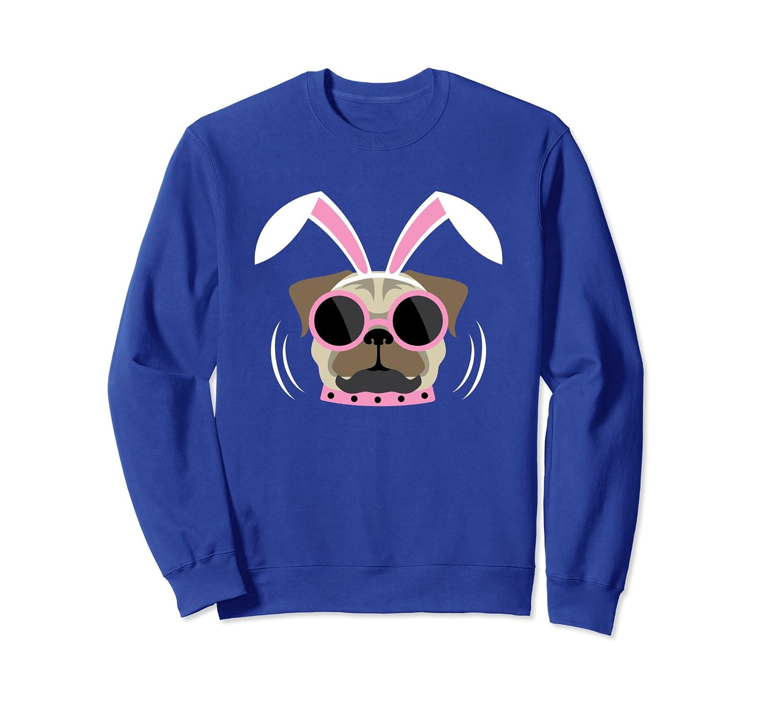 Pugs Bunny Sweatshirt Pug Funny Easter Puggy Sweatshirt-4LVS – 4loveshirt