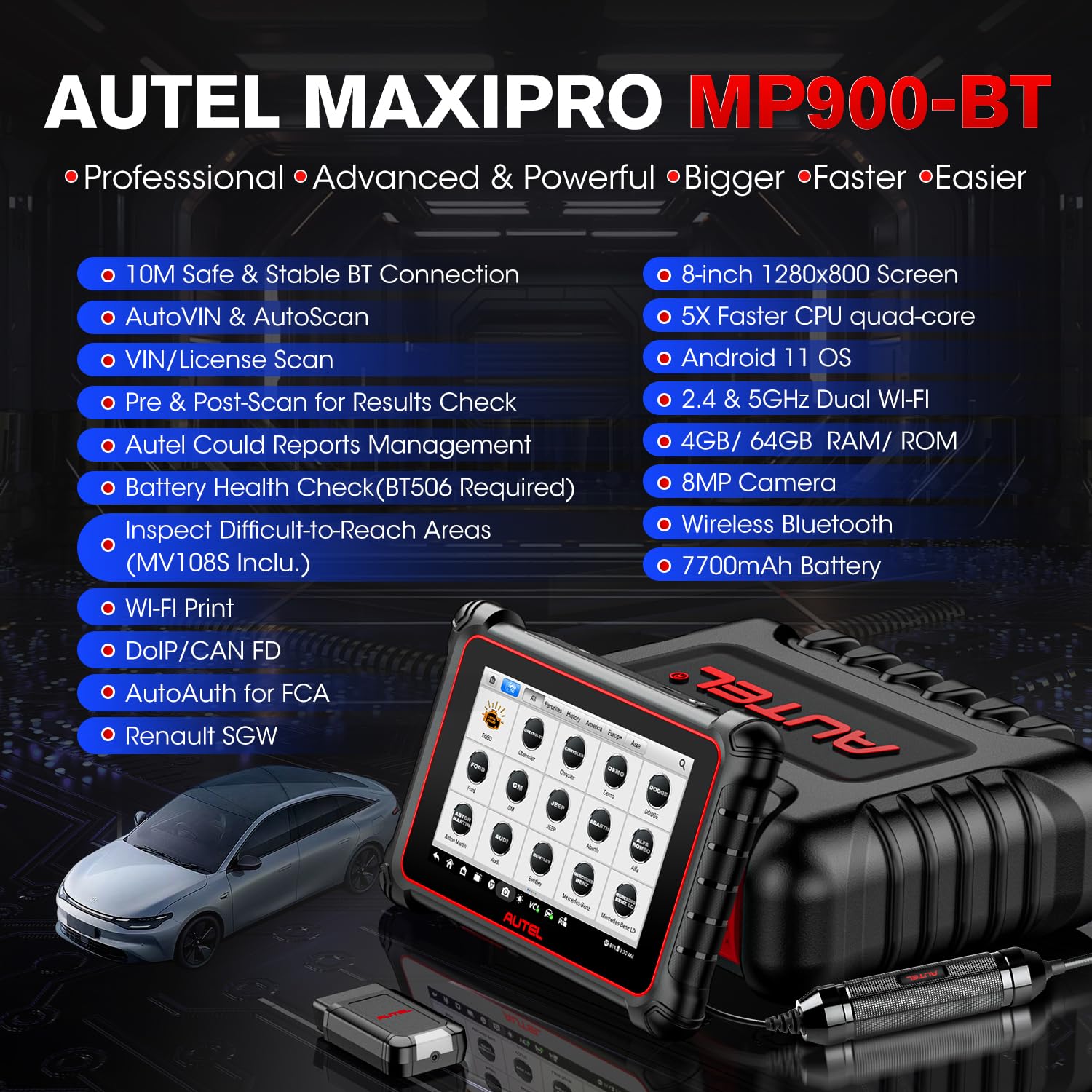 Mua MaxiPRO MP900-BT Scanner w/ $60 MV108S - 2024 DoIP/CAN FD MP900BT ...