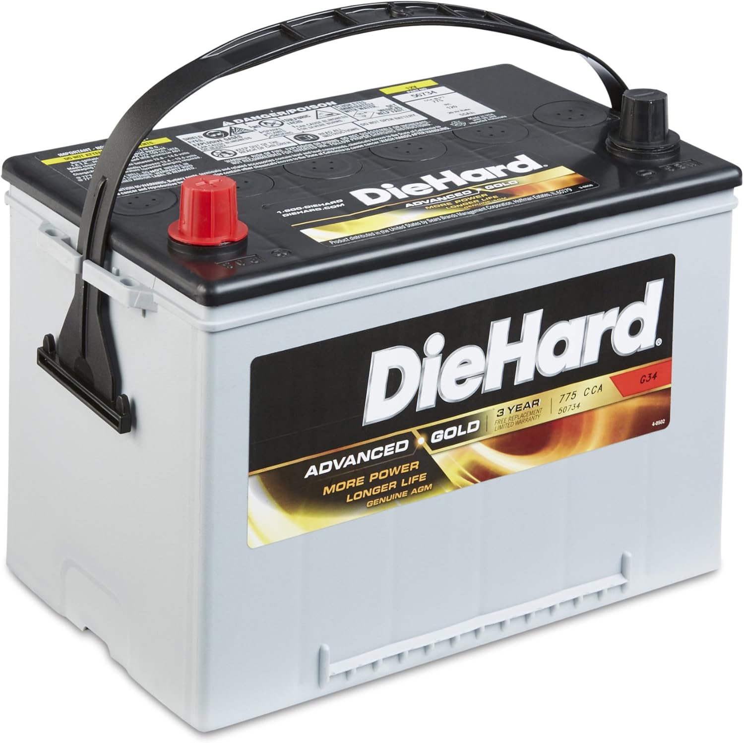Amazon.com: DieHard 38232 Advanced Gold AGM Battery - Group 34: Automotive