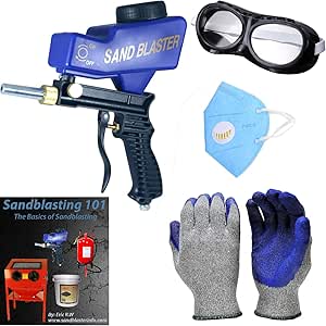 Portable Sandblaster Gun & Soda Blaster: Handheld, Gravity-Feed ...