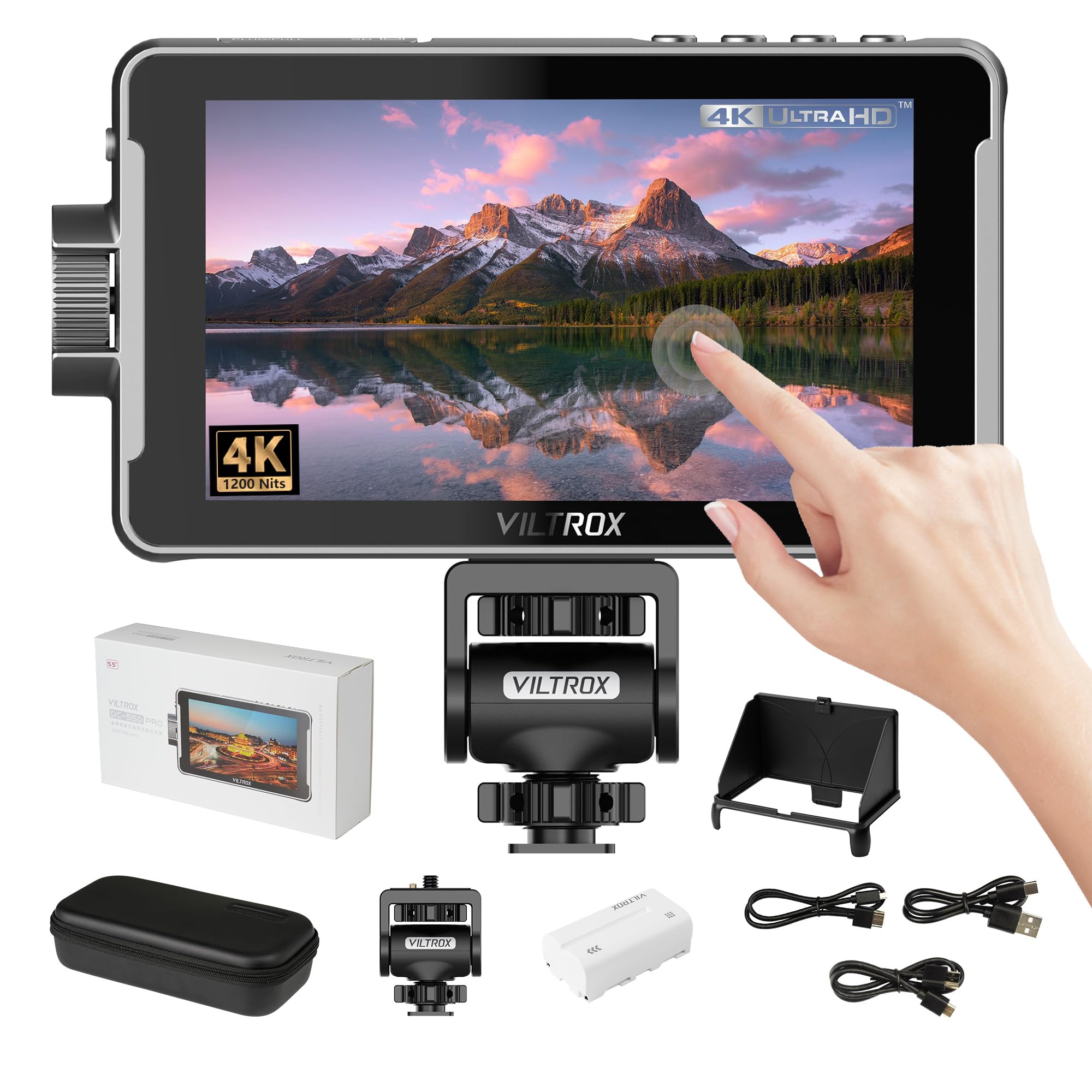 Mua DC-550 5.5 Inch Touchscreen Camera Field Monitor, 4K HDMI, 1200 ...