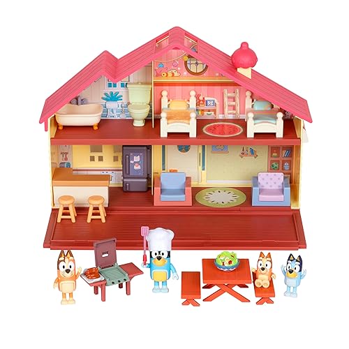 Bluey Toy House Playset, Mega Bundle Family Home & BBQ Playhouse Toys ...