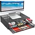 Monitor Stand with Drawer, Monitor Stand, Monitor Riser Mesh Metal ...