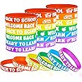 Amazon.com: Welcome Back to School Bracelets Silicone Wristbands Rubber ...
