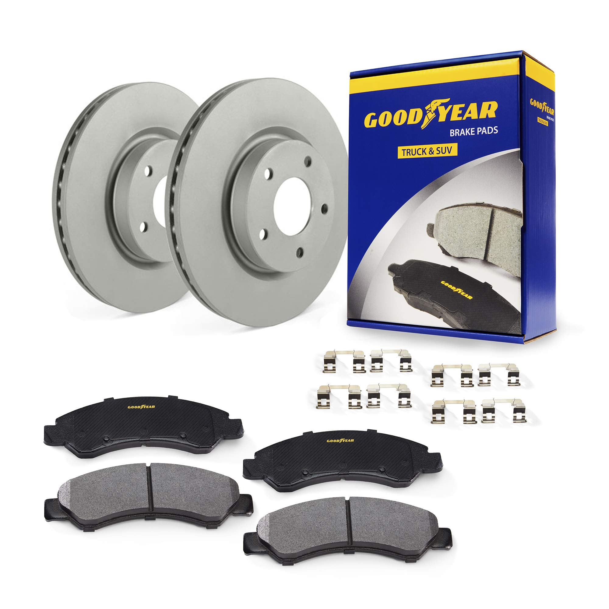 Goodyear Brakes PRK47690R | Rear Brake Kit w/Pair (2) of Coated Brake ...