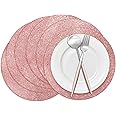 Amazon.com: 50 Pieces Rose Gold Glitter Paper Place Mats Sparkle 14 ...