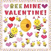 Amazon.com: Whaline Valentine's Day Bee Bulletin Board Decorations ...