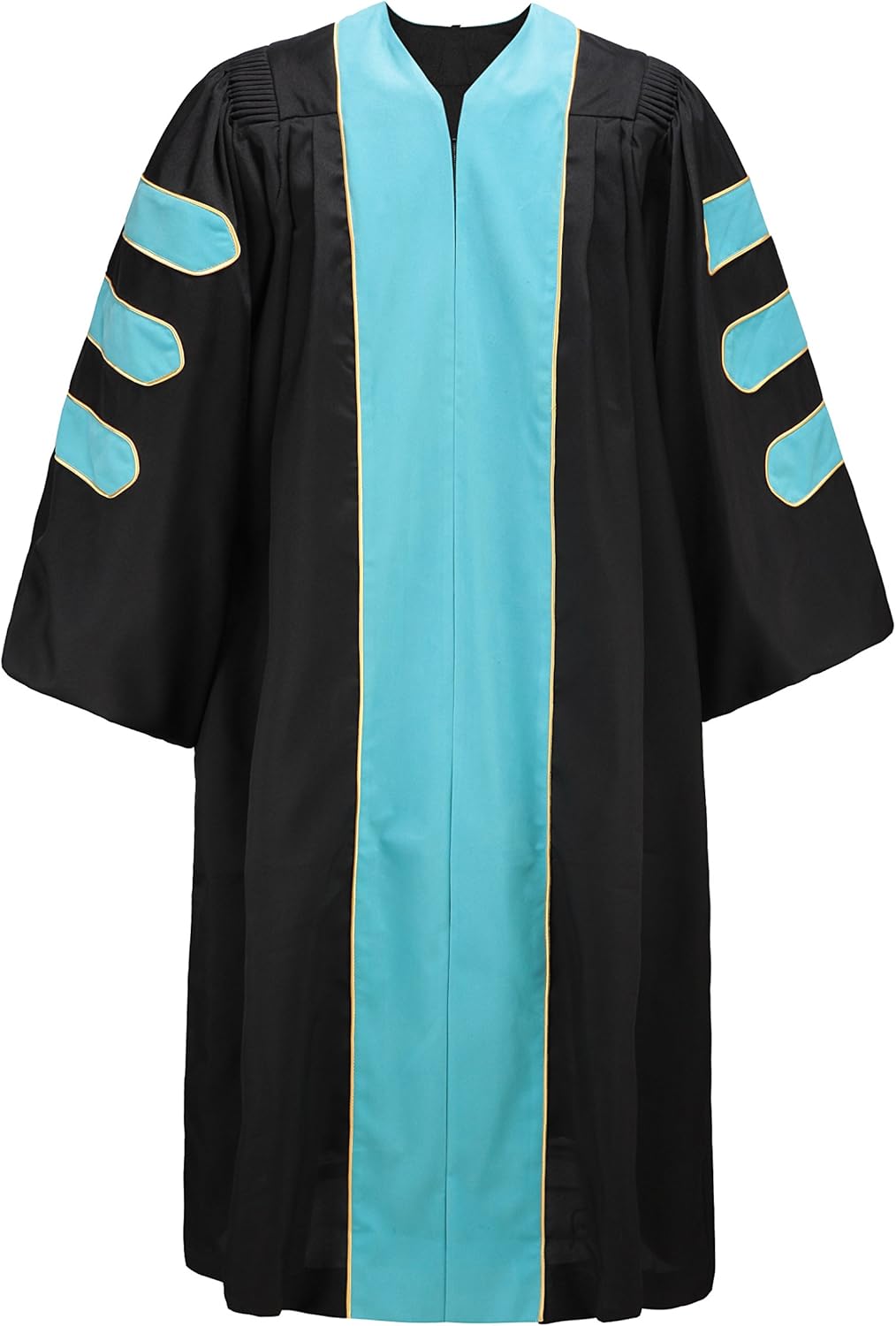 Annhiengrad Deluxe Doctoral Gown for Professor, Sky Blue Velvet Trim ...