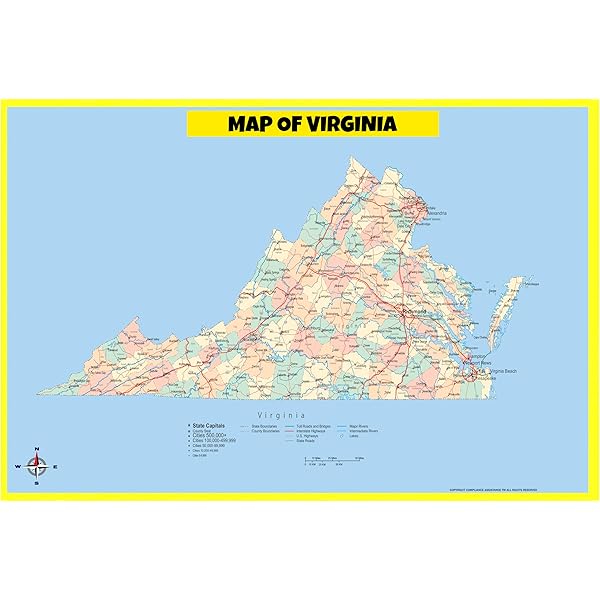 Simple Virginia Map With Cities