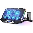Amazon.com: TopMate C11 Laptop Cooling Pad RGB Gaming Notebook Cooler, Laptop Fan Stand ...