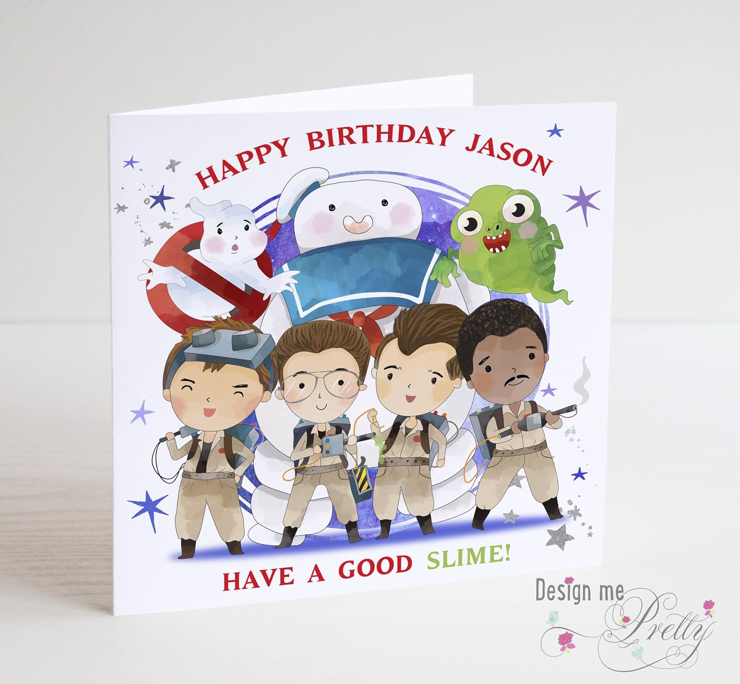 Ghostbusters Inspired Personalised Birthday Card: Amazon.co.uk: Handmade