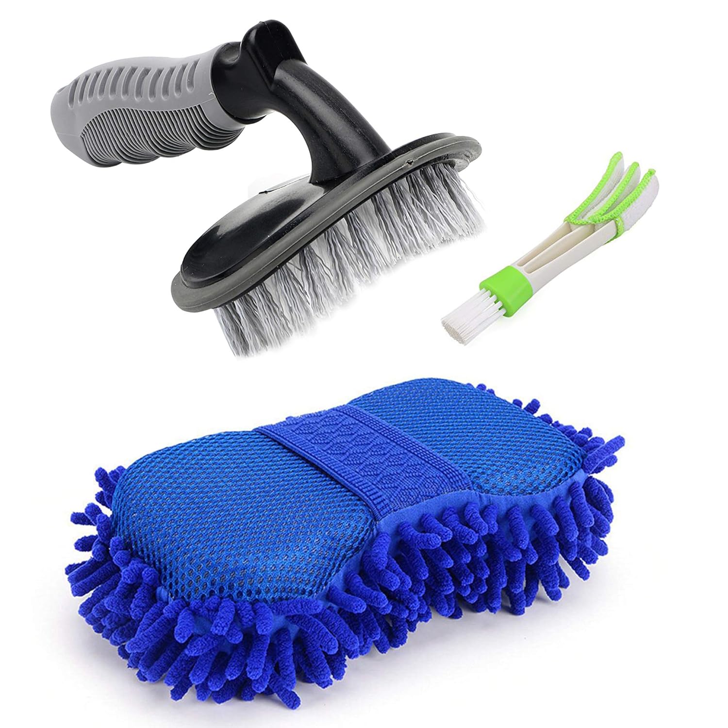 Generic Hub Combo of 1 Car Tyre Cleaning Brush, 1 Car AC Vent Cleaner ...