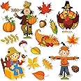 Amazon.com: Whaline 67Pcs Fall Thanksgiving Scarecrow Bulletin Board ...