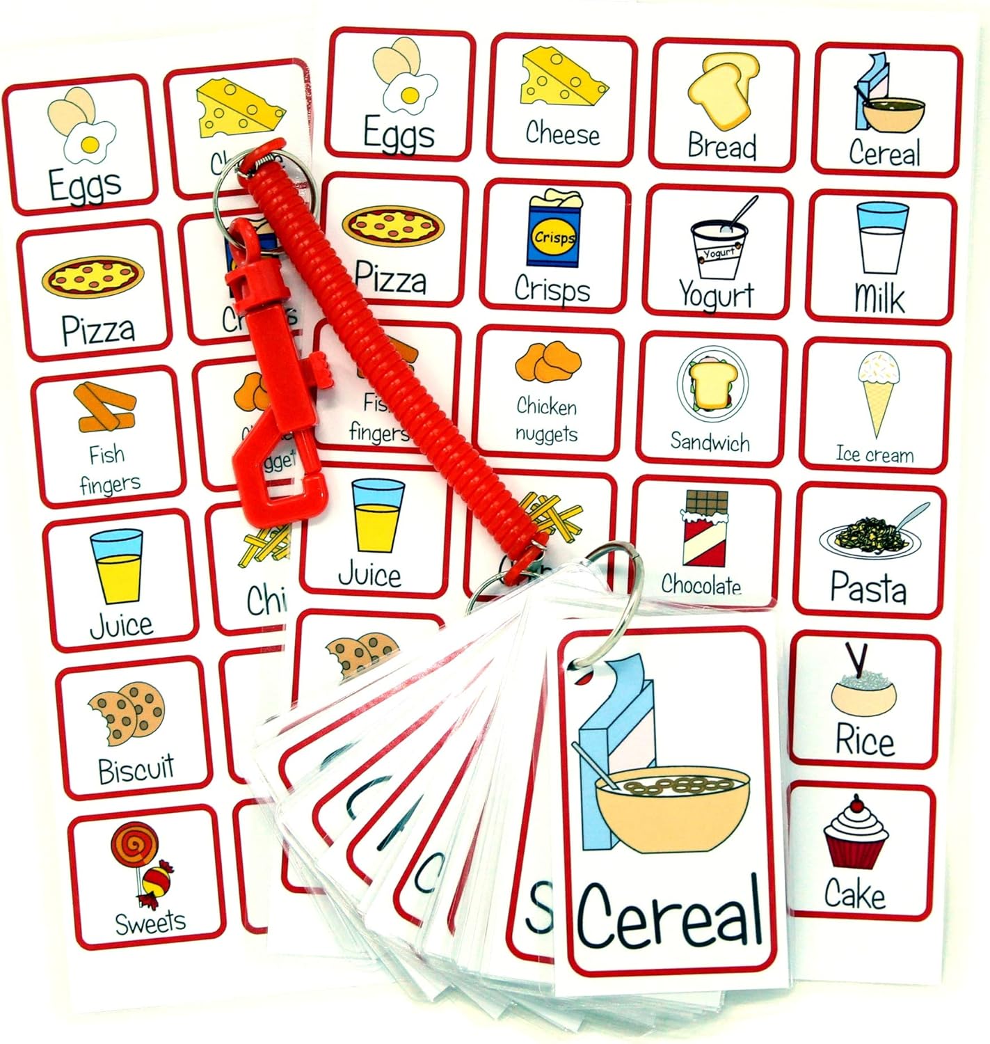 kids2learn Food and Drink Picture Communication Flash Cards for Non ...