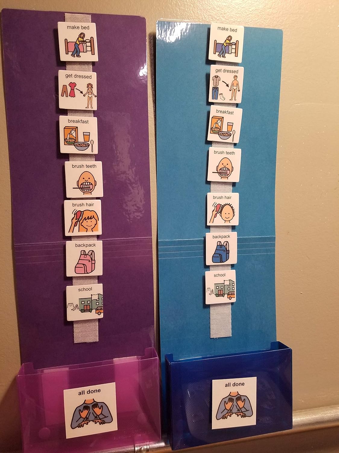 Smile4Autism Daily Home Visual Schedule Pecs with All Done Box-Great ...