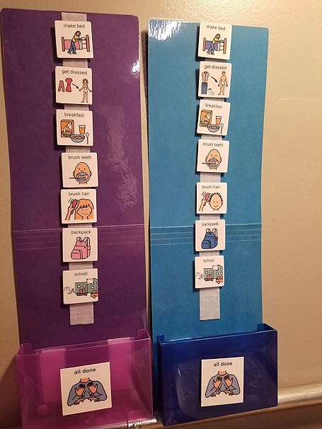 Smile4Autism Daily Home Visual Schedule Pecs with All Done Box-Great ...