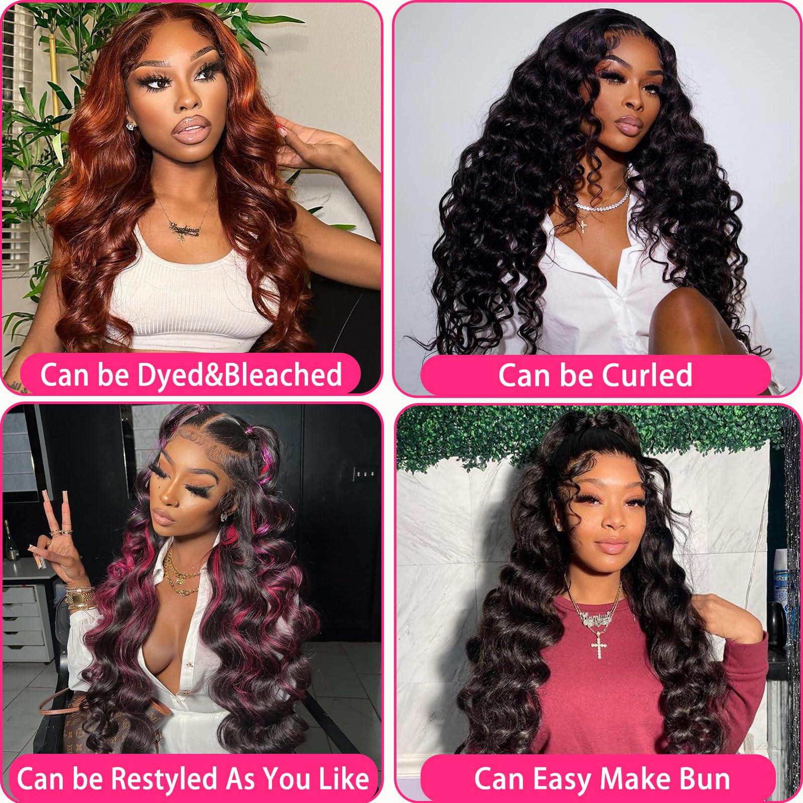 Mua Body Wave HD Lace Front Wigs Human Hair Pre Plucked 28 Inch 180% ...