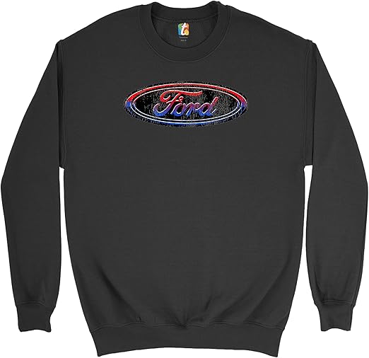 Amazon.com: Ford Motor Company Logo Sweatshirt American Made Cars ...