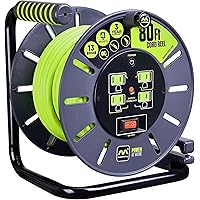 Amazon.com: Masterplug Power At Work Four Power Outlets, Open Cord Reel ...