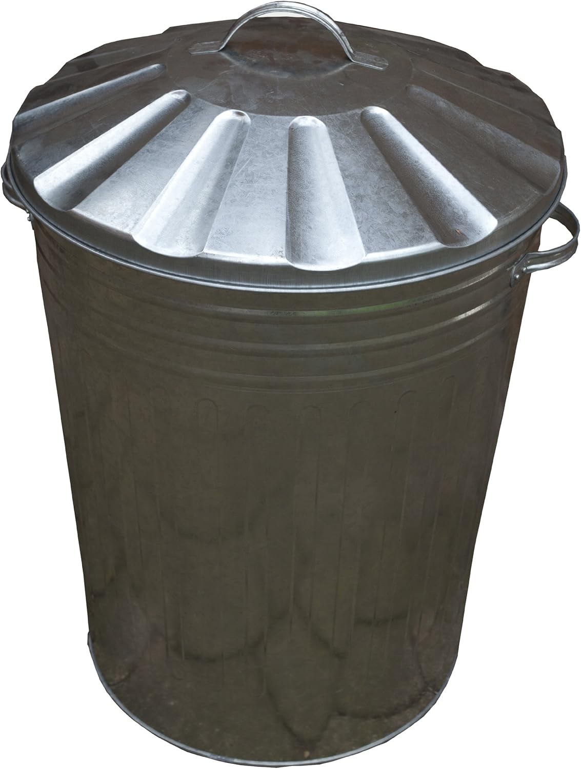 Apollo Gardening 90L Galvanised Metal Dustbin with Lid: Amazon.co.uk ...