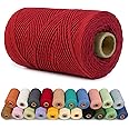 Amazon.com: LEREATI 1mm Macrame Cord, 218 Yards Colored Cotton Cord 3 ...