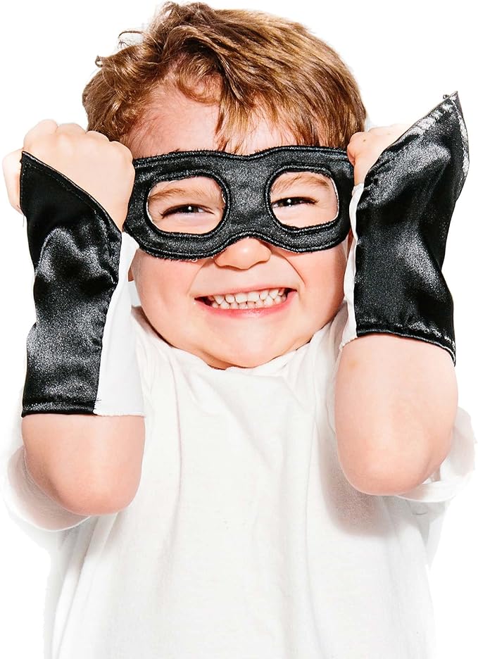 Amazon.com: Black Superhero Eye Mask and Powerbands - Kids: Toys & Games