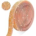 Amazon.com: GUGANEL Self Adhesive Orange AB Rhinestone Ribbon Crystal ...