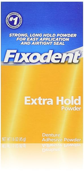 Fixodent Denture Adhesive Powder, Extra Hold - 1.6 Oz: Amazon.co.uk ...