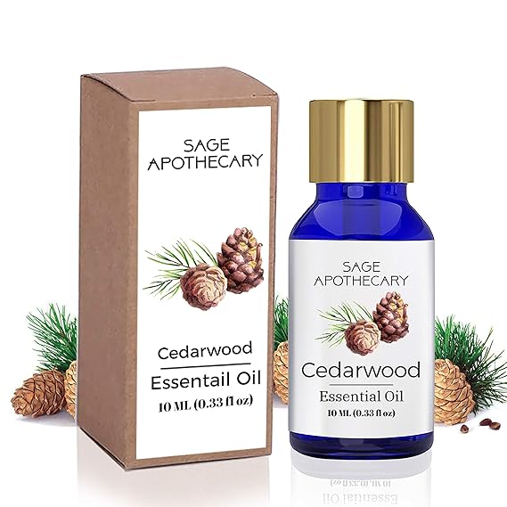 Buy Sage Apothecary 100% Pure & Natural Cedarwood Essential Oil, 10 ML - Face, Skin & Body Care ...