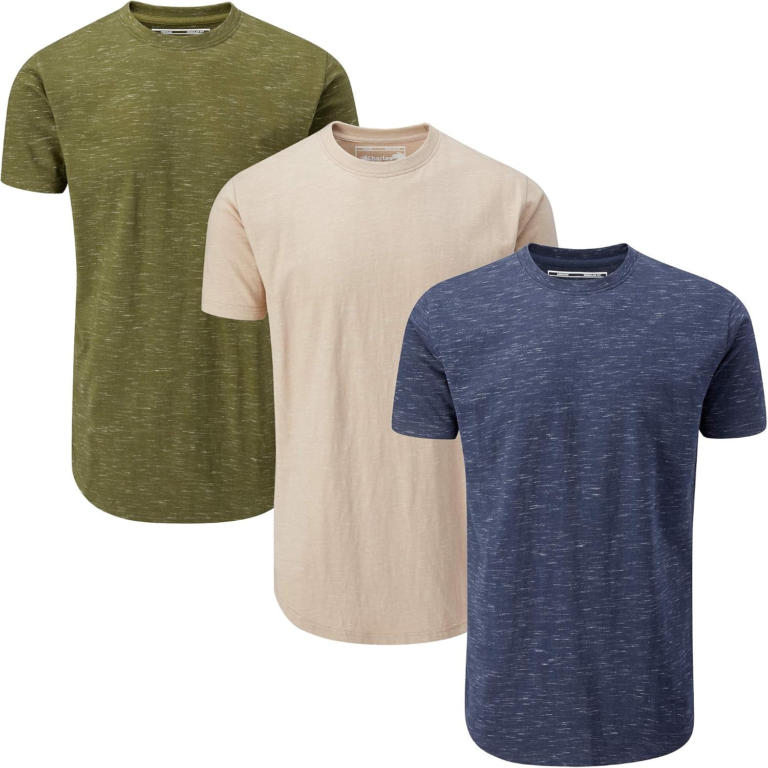 Charles Wilson 3 Pack Tall Extra Long Crew Neck T-Shirt (XX-Large ...
