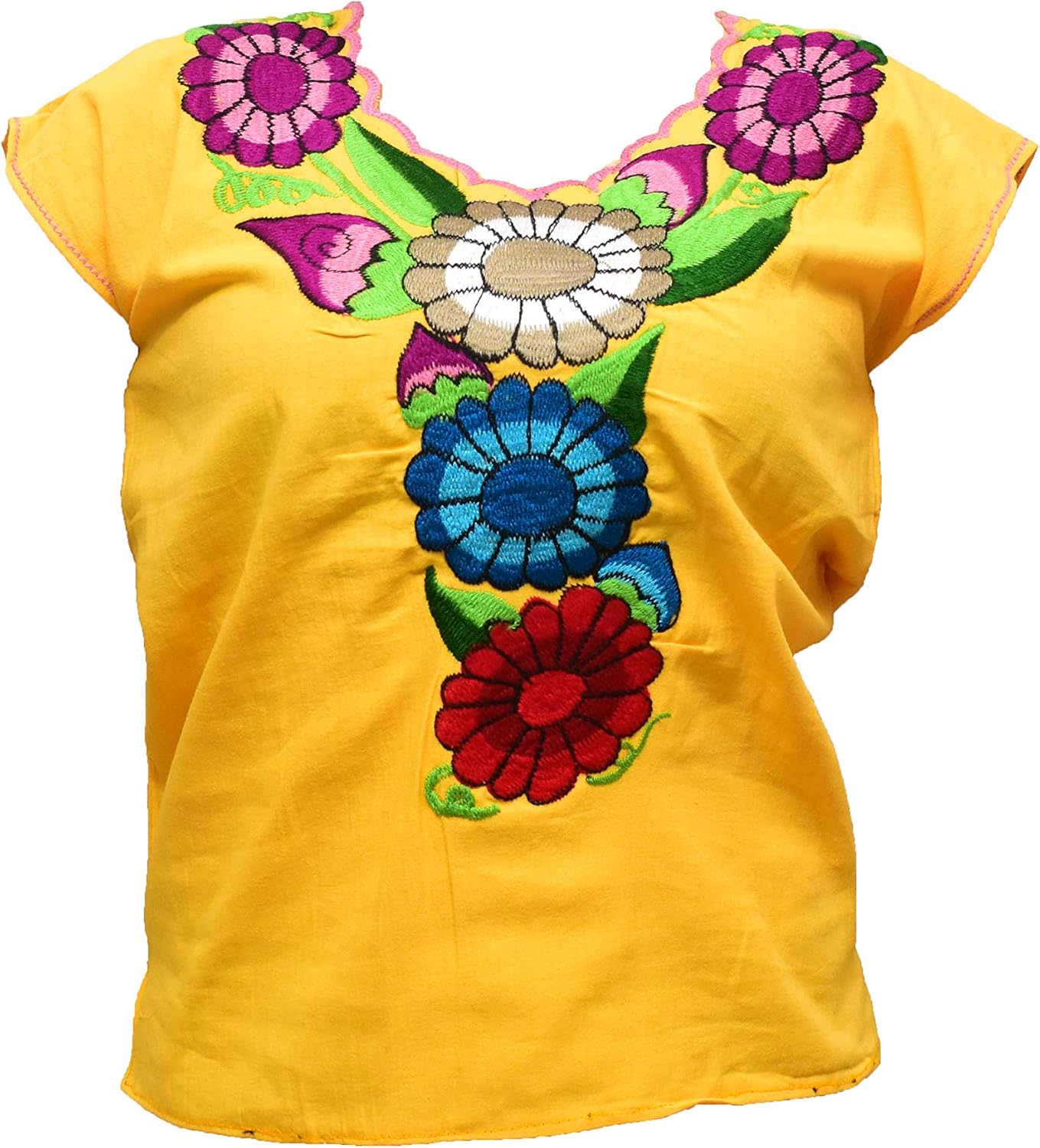 Blusa mexicana tradicional – Auténtica blusa mexicana bordada – 100% ...