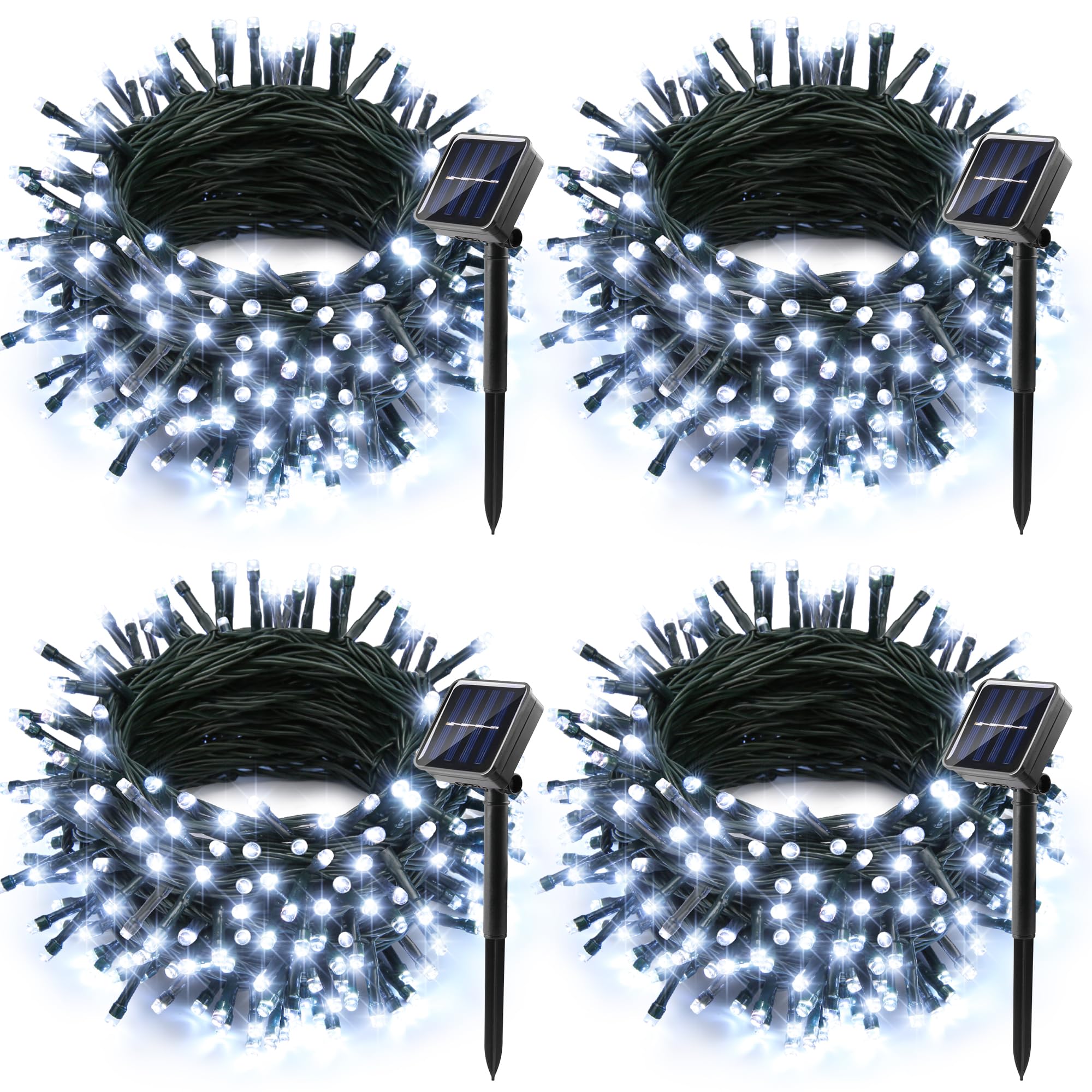 Joomer Solar Christmas Lights Outdoor 4 Pack Total 156FT 400LED 8 ...