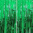 Amazon.com : Dazzle Bright 2 Pack Backdrop Curtain, 3FT x 8FT Metallic ...