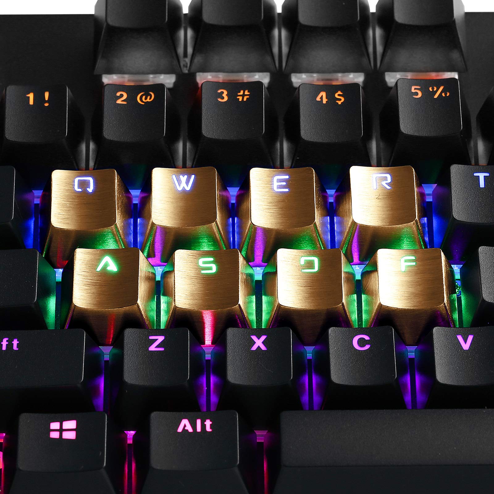 Mua Metal Keycaps (WASDQREF+1-6) Mechanical Gaming Keyboard Keycaps for ...