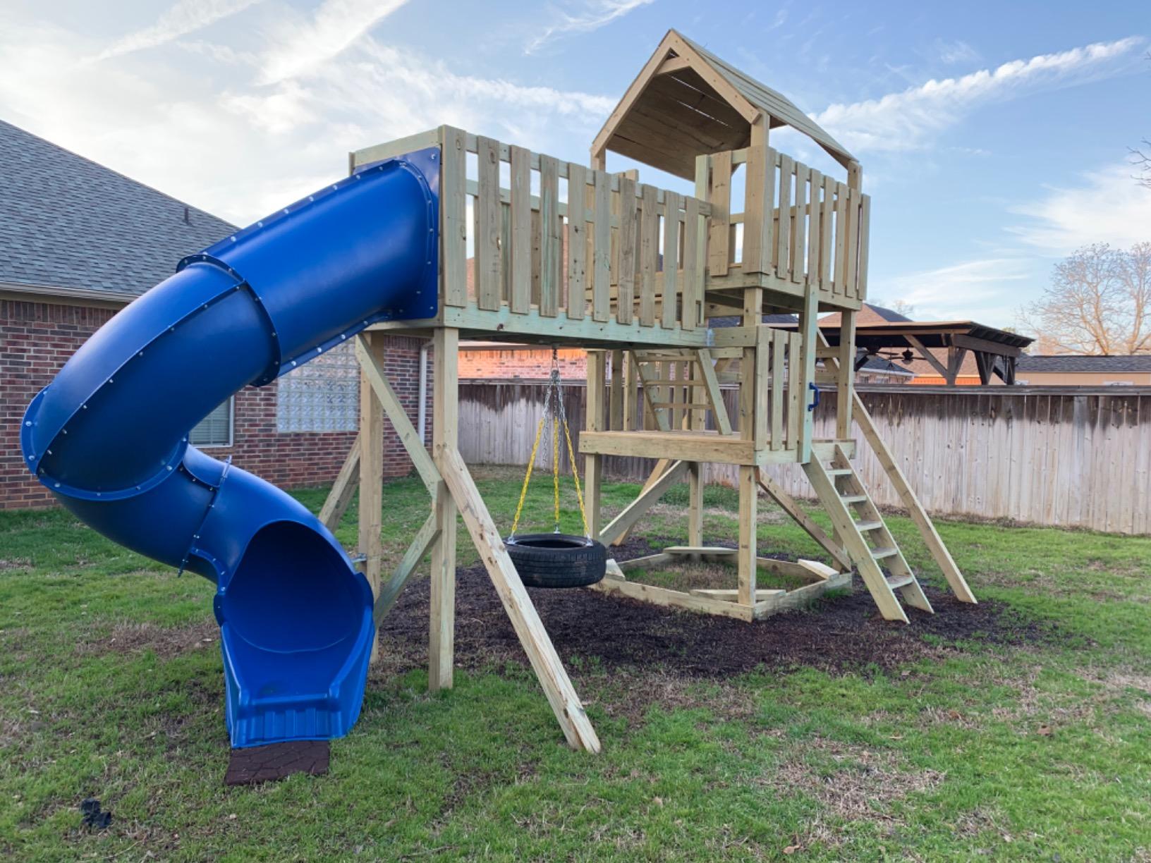 $65/mo - Finance Swing-N-Slide 7 ft.Turbo Tube Slide , Blue | Buy Now ...