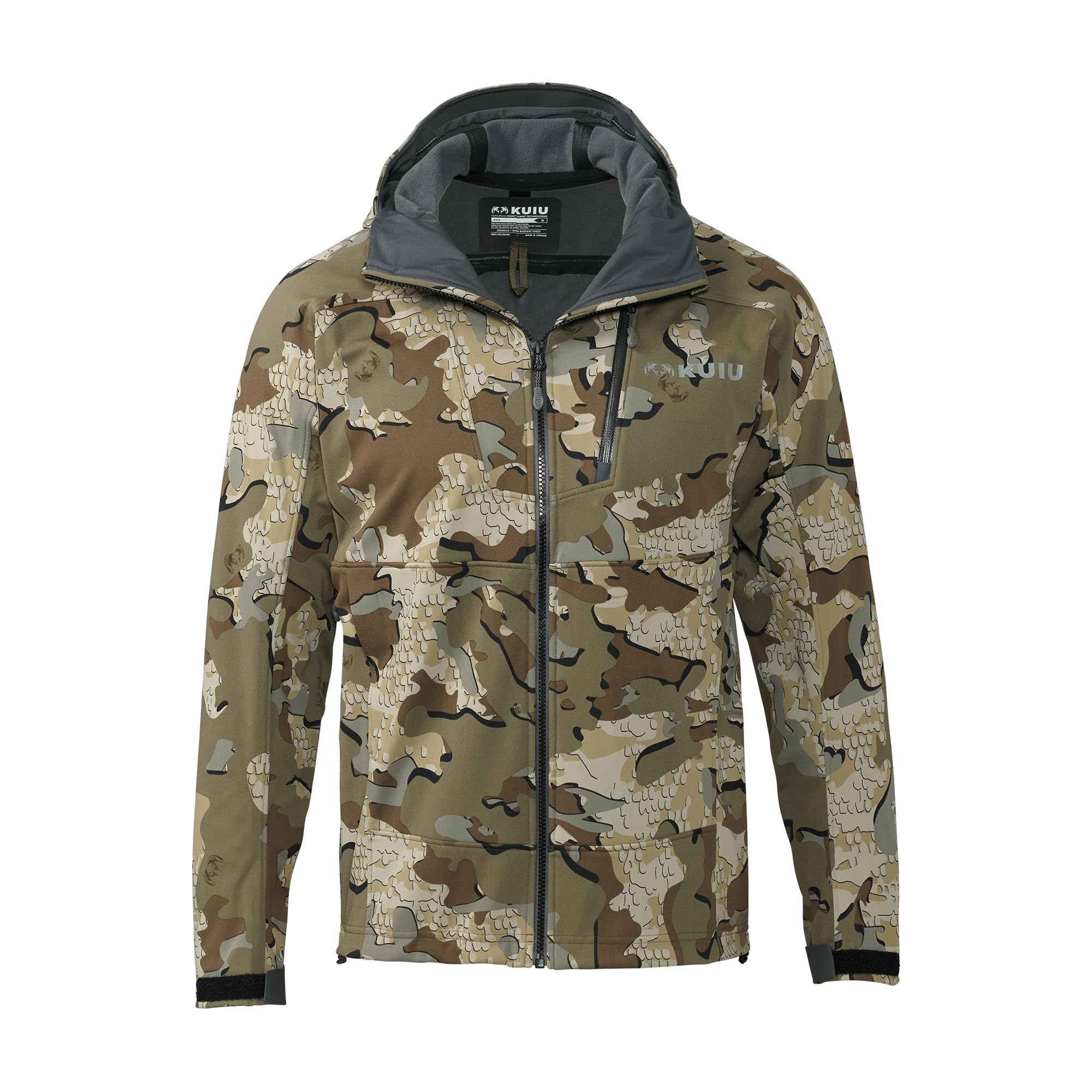 KUIU Axis Hybrid Hooded Jacket – Waterproof Paneling, Wind Resistant ...