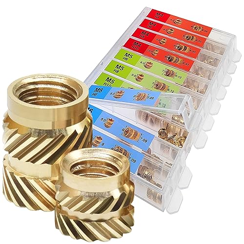 EEEEE M4 M5 M6 (100pcs) Metric Threaded Inserts for Plastic Heat Set ...