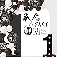 Amazon.com: VANGNING Fast One Birthday Racing Decal - Race Car Birthday ...