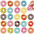 Amazon.com: Lewtemi 24 Pcs Donut Balls Stress Squeeze Rainbow Donut ...