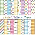 Amazon.com : Whaline 60Pcs Pastel Plaid Pattern Paper A5 Size 12 ...