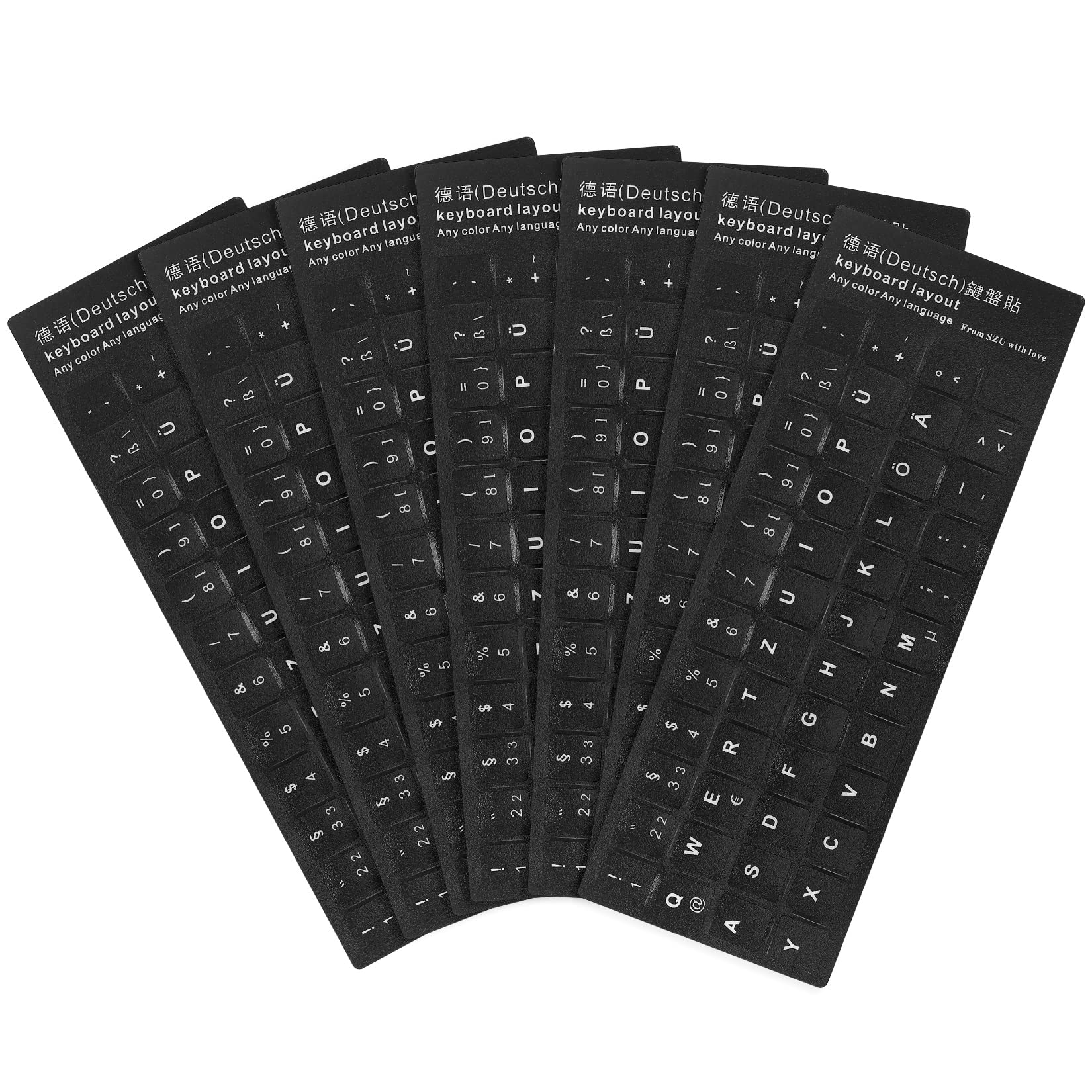 Mua Pack of 7 German Keyboard Stickers, Keyboard Stickers, German ...