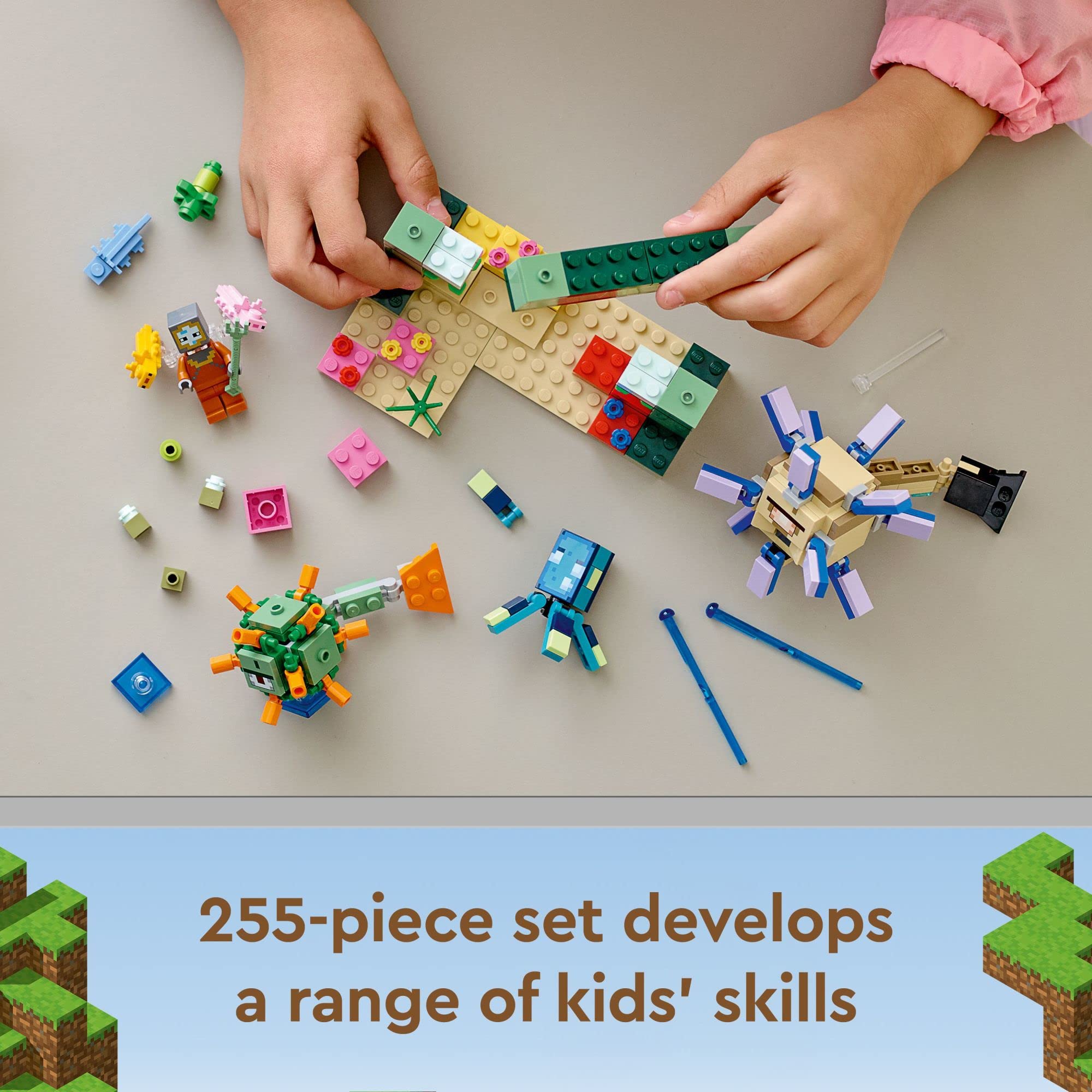 LEGO Minecraft The Guardian Battle Toy Building Set 21180 Underwater ...