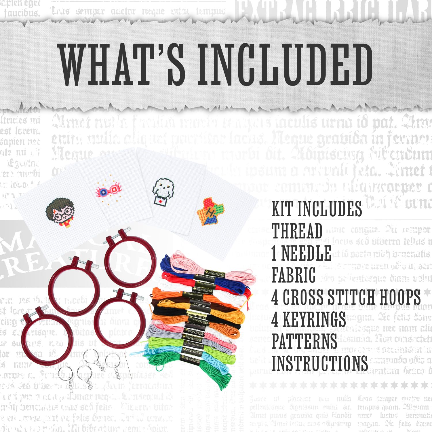 Mua Harry Potter Stamped Cross Stitch, Embroidery Kit - Officially ...