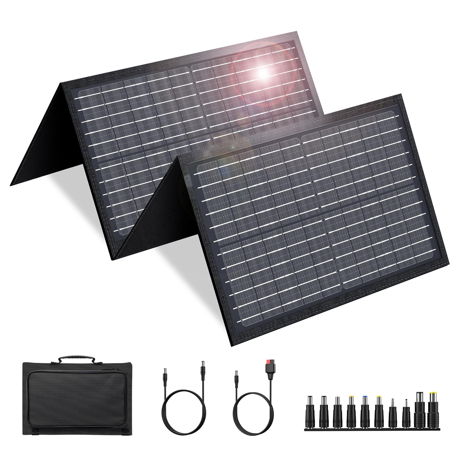 60W Solar Panel for Portable Power Station, Foldable Solar Panel with ...