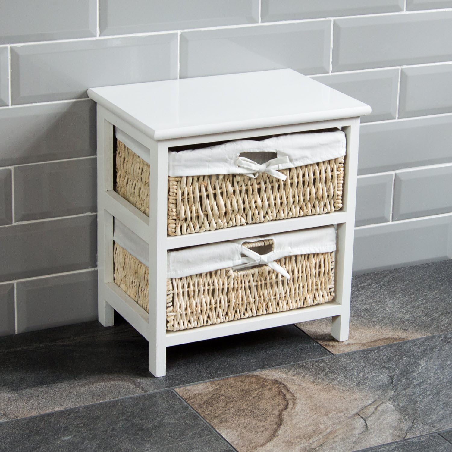 Home Vida Maize Storage Unit White, 2 Drawer – BigaMart
