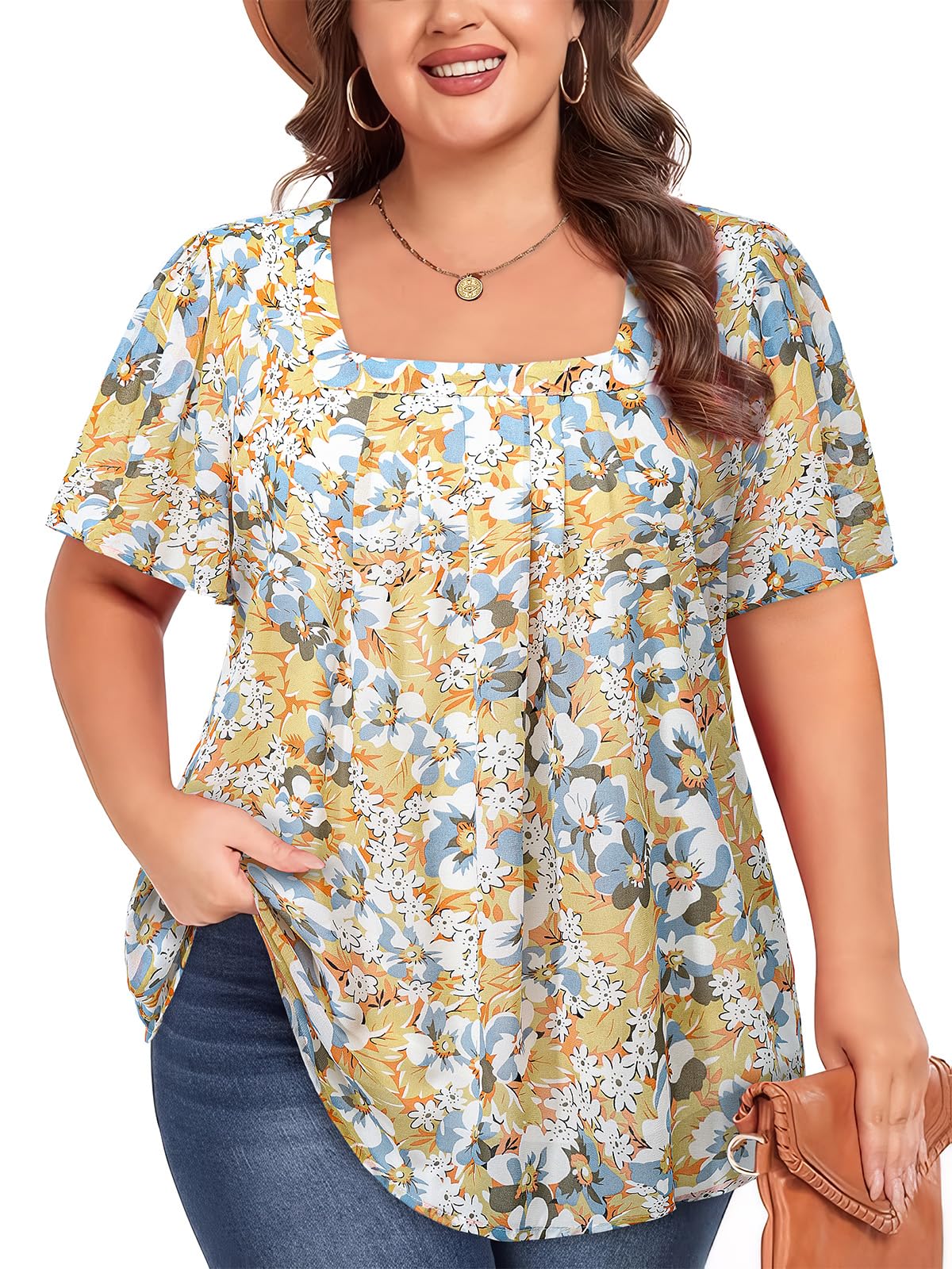 Siddhe Plus Size Chiffon Blouses for Women Dressy Casual, Tunic Tops to ...