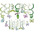 Amazon.com: Spring Butterfly Party Supplies Hanging Swirl Decorations ...