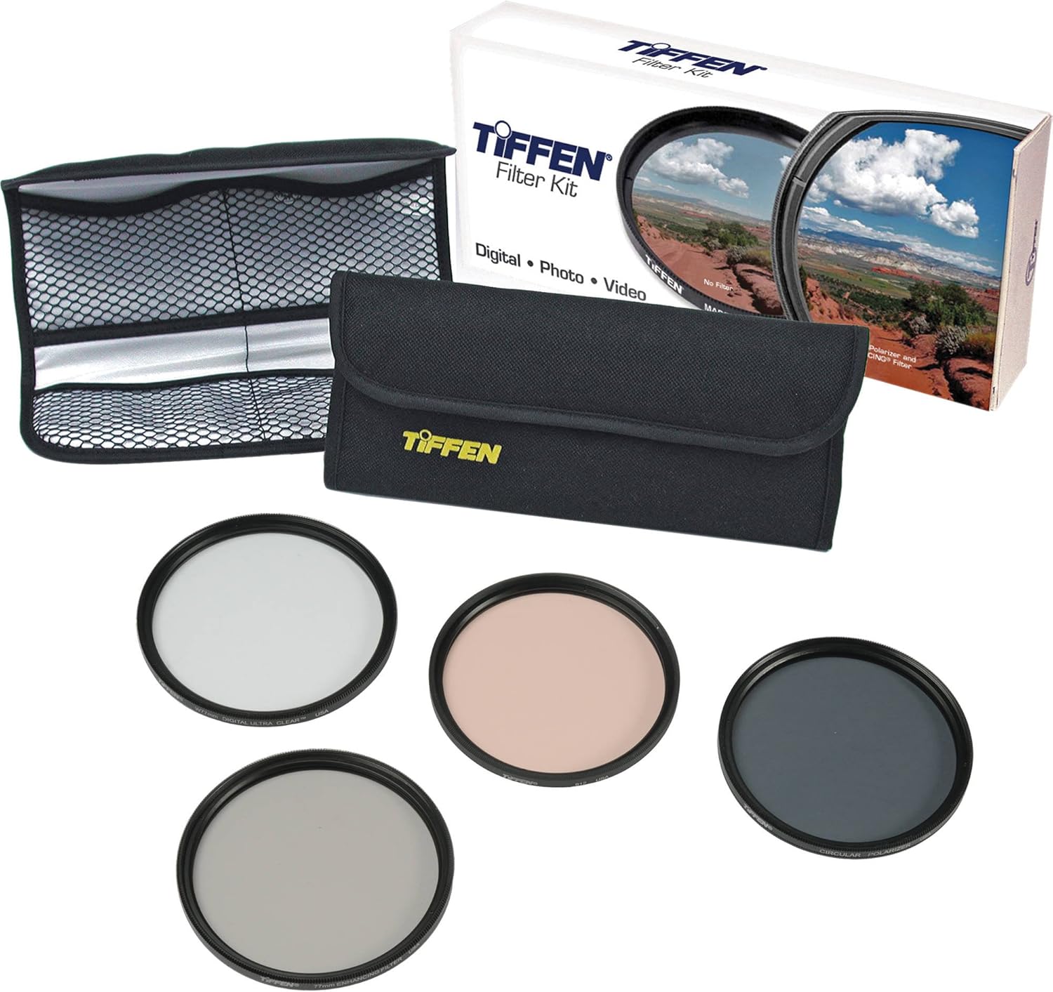 Amazon.com : Tiffen 77mm Digital Enhancing Filter Kit : Camera Lens ...